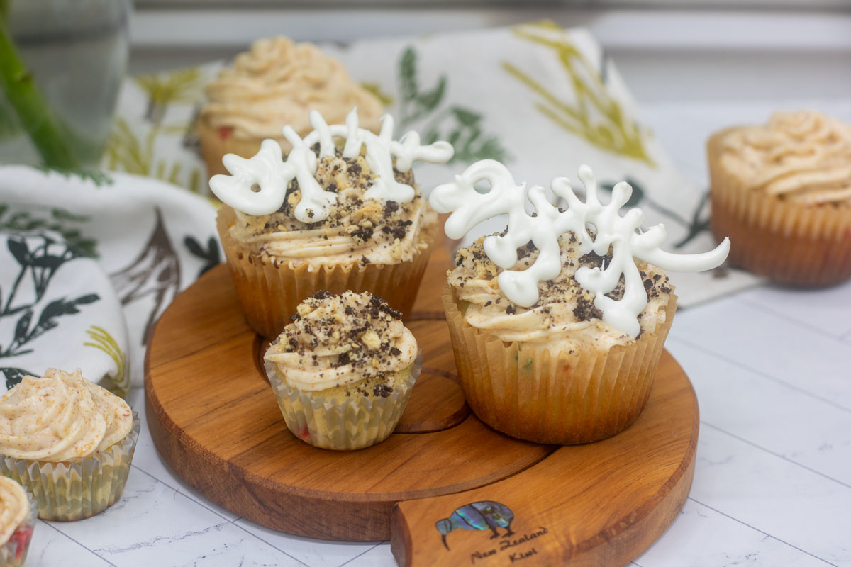 dino bone cupcakes with brown butter frosting; | Best With Chocolate