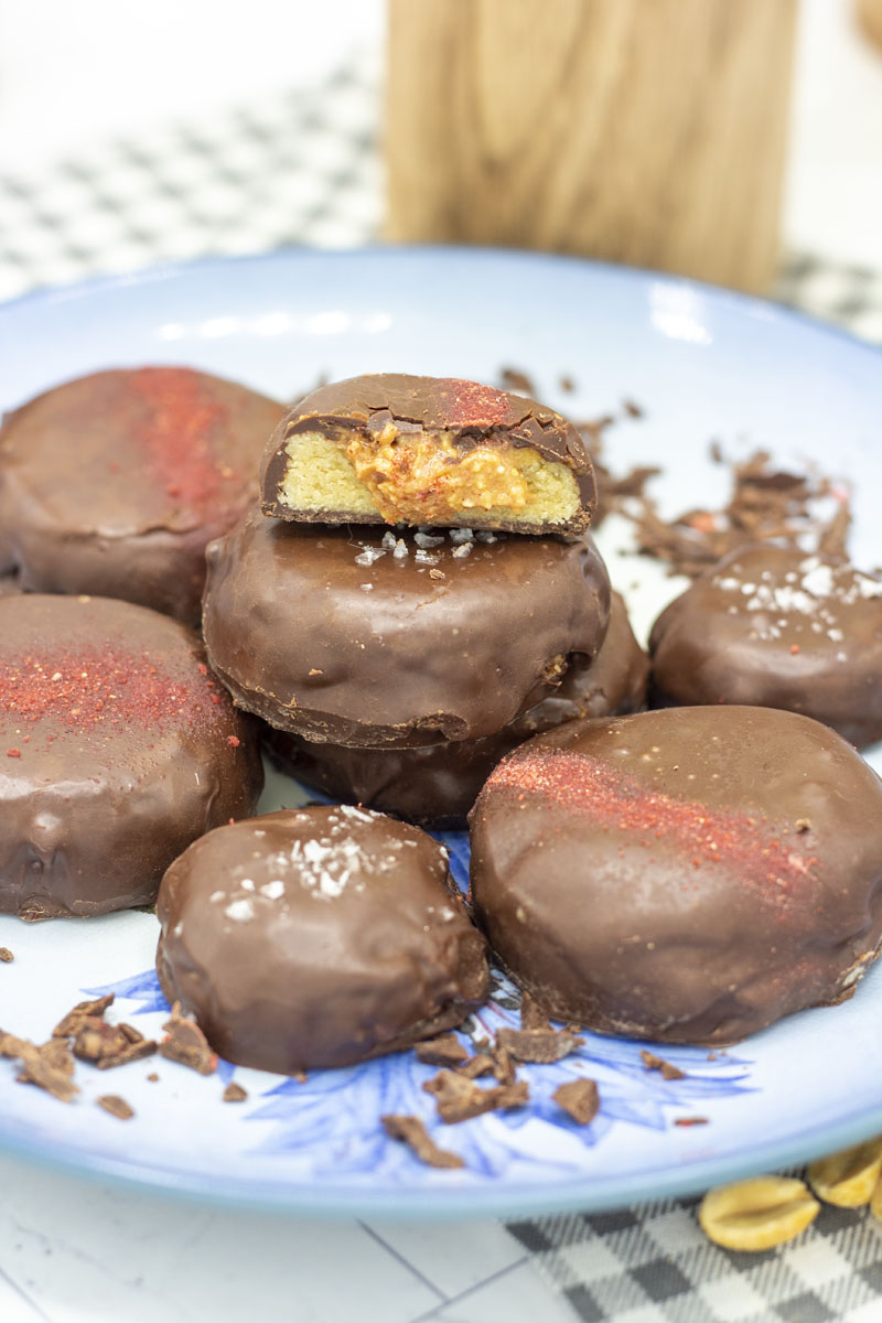 homemade nut butter tagalongs (gluten-free); | Best With Chocolate